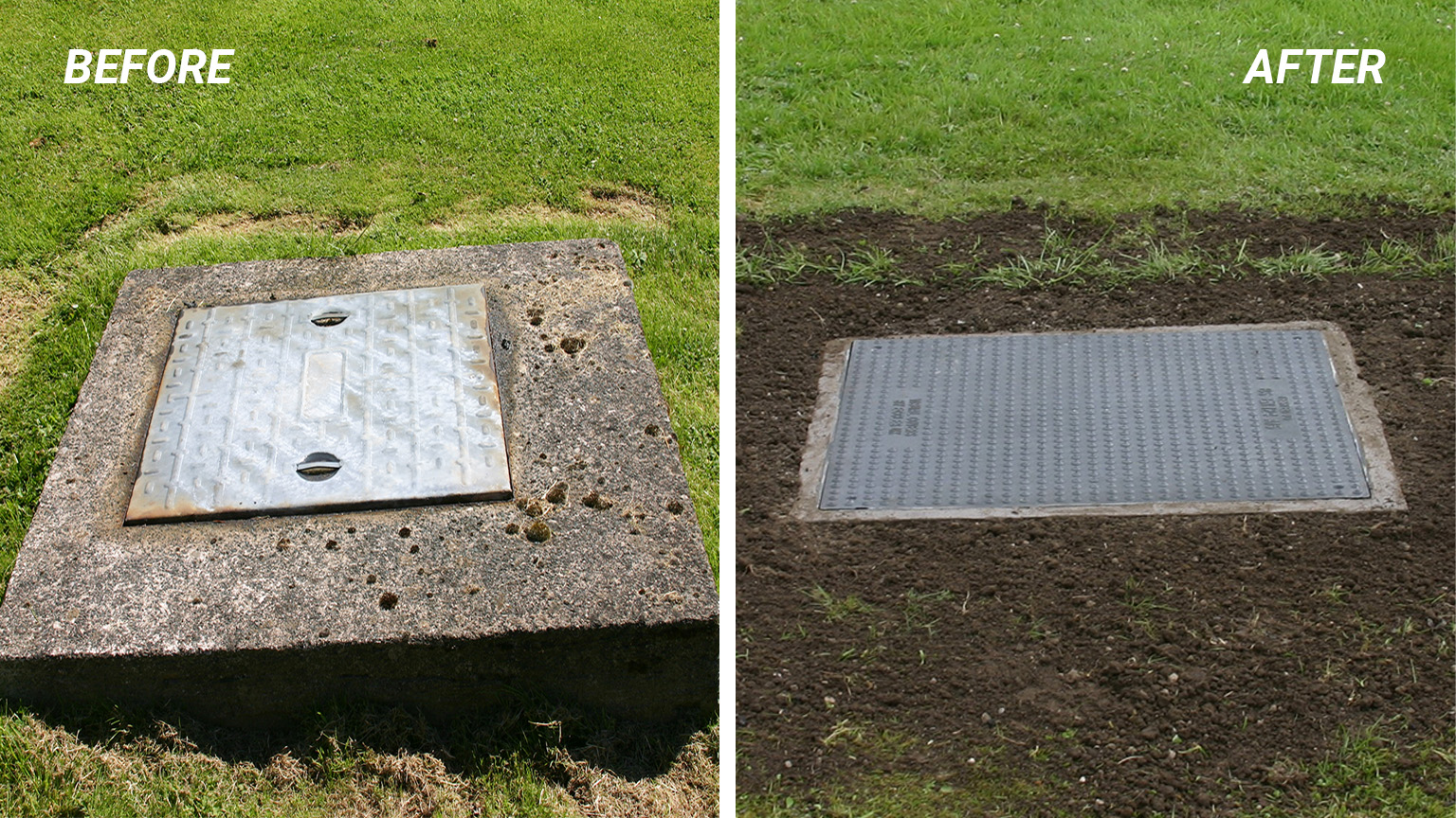 Composite Access Solution for a Septic Tank - eccles